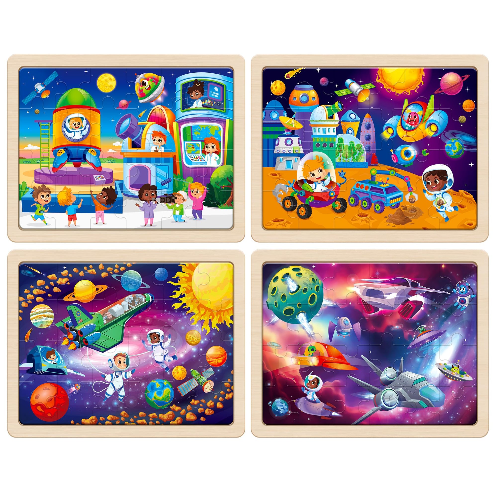 Large Space Planets Solar System Wooden Puzzles — Synarry